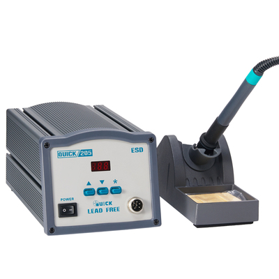 QUICK快克焊台电烙铁205/205H+高频恒温无铅大功率维修焊台150W瓦