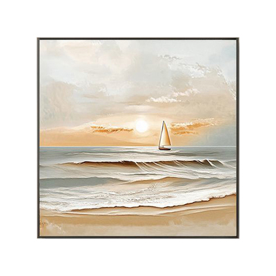 手绘海景抽象餐厅客厅油画