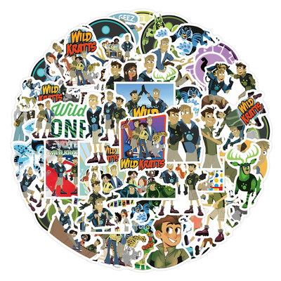 50张动物兄弟装饰防水贴纸遮丑