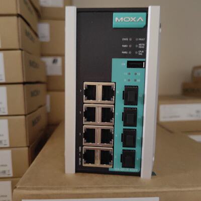 议价大量现货  EDS-G512E-4GSFP-T MOXA 12口千兆宽温网管交换机
