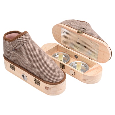 【可行走的足灸鞋】实木艾灸盒