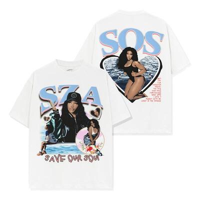 诗莎SZA印花重磅纯棉短袖T恤男女