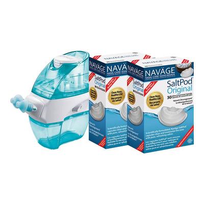 美国NAVAGE负压洗鼻器+原味洗鼻盐*2 鼻塞鼻窦炎鼻腔冲洗器家用