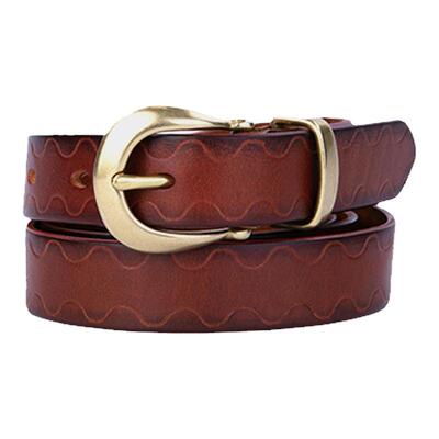 女士腰带食草堂头层牛皮简约百搭