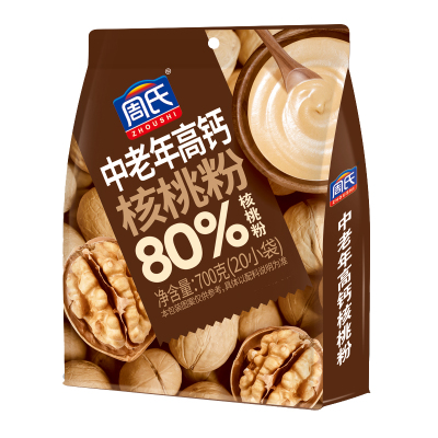 周氏中老年高钙核桃粉700g袋装