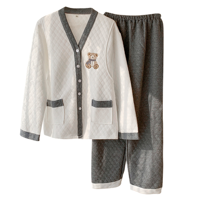 空气棉加厚高领带胸垫哺乳月子服