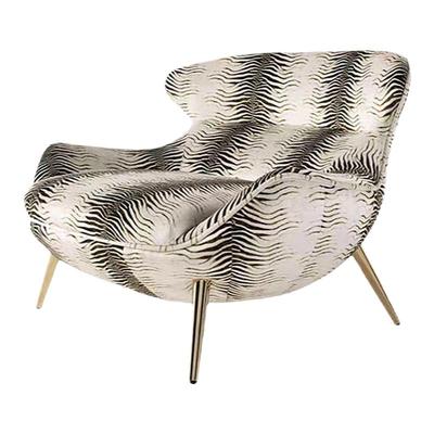 恒晟豹纹布艺奢华懒人椅高档百搭