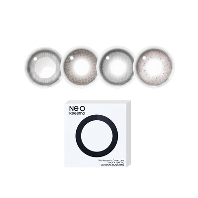 【自营】NEO韩国进口缤纷小黑环彩色隐形眼镜半年抛美瞳2片小直径