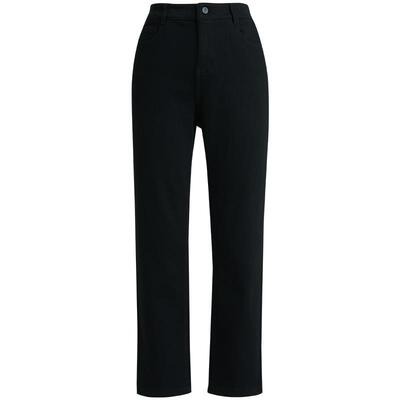 LANDI百搭加绒修身小脚牛仔裤