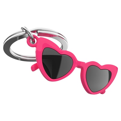 心形墨镜钥匙扣合金质感好礼物