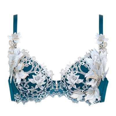 华歌尔聚拢重工蕾丝刺绣性感文胸