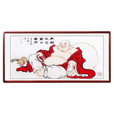 弥勒佛入户玄关沙发背景墙画像