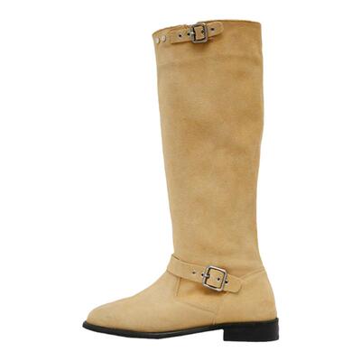 韩国CHILIGIRL皮带扣小个子靴子