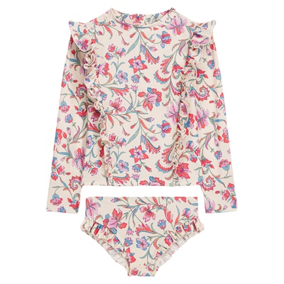 6Z Little现货 法国louise misha SS26女宝长袖分体泳衣套装防晒