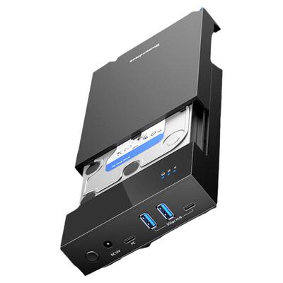 蓝硕硬盘盒3口HUB扩展USB3.0高速