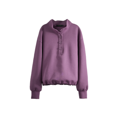 bbfer本依凡宽松立领卫衣无帽套头上衣内搭春款新品女0676