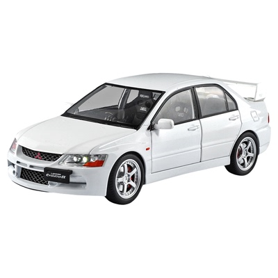 1:24仿真三菱EVO 9代合金跑车模型汽车摆件收藏声光转向儿童玩具