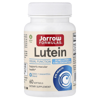 Jarrow Formulas杰诺叶黄素胶囊玉米黄质成人眼疲眼睛视功能健康