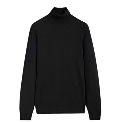 纯羊绒男士高领机洗羊绒衫