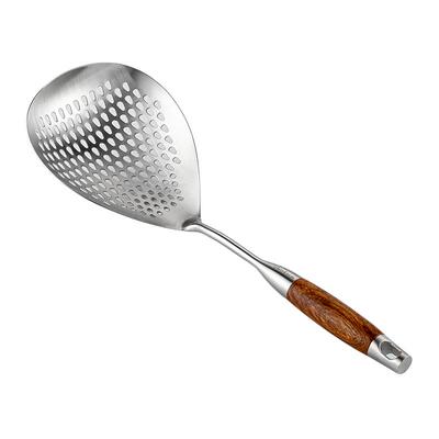 onlycook木柄304不锈钢大漏勺