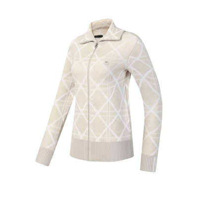 FILA斐乐官方长袖编织外套女毛衣