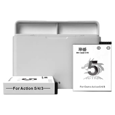 dji米丢action5pro电池大疆充电盒运动相机配件充电仓action6电池