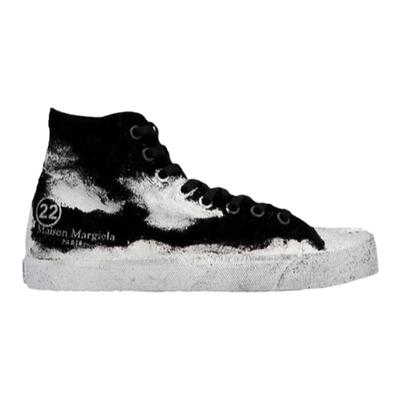 Maison Margiela 黑白泼墨Tabi高帮休闲运动鞋 S5【付后1h可退】