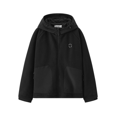 森马户外工装外套摇粒绒夹克男款