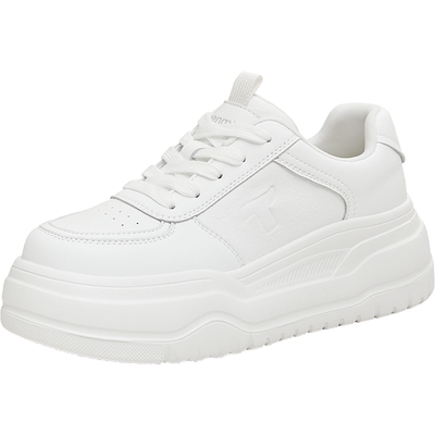 天美意白月光厚底增高小白鞋松糕板鞋女鞋子运动休闲鞋2026春新款