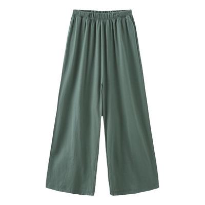 DANCE纯棉针织舒适原创品牌慵懒风现代舞宽松练功裤湖影酒红男女