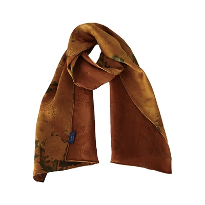 红云纱非遗花罗女100%桑蚕丝丝巾