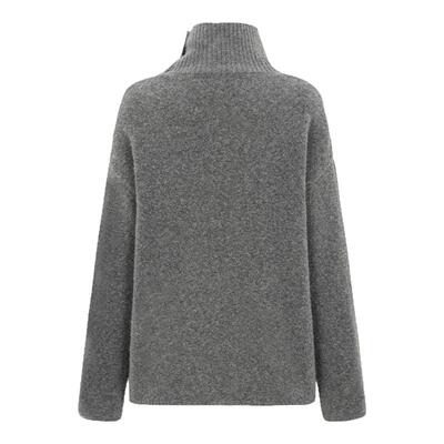 Three Quarters 女士进口羊毛纯手工订珠高领毛衣银泰百货 301355