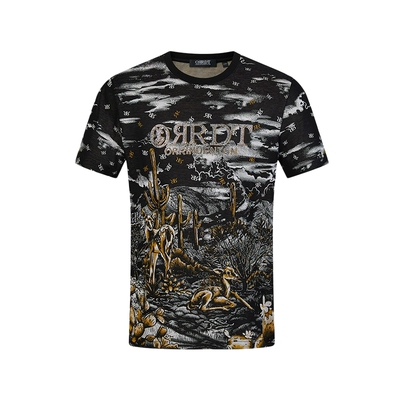 澳林丹顿男装潮流花版圆领T恤