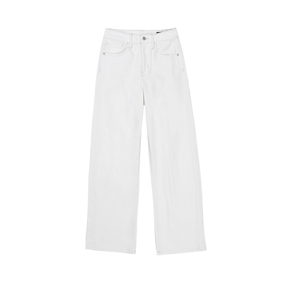 女士阔腿宽松拖地牛仔裤