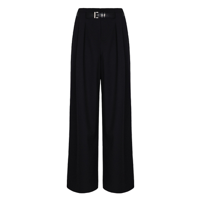 允硕新品高腰直筒阔腿裤TR抗皱