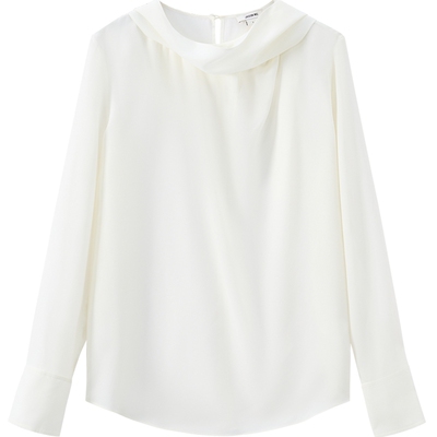 【桑蚕丝】JASON WU春夏新款高级设计感飘带解构长袖衬衫上衣女