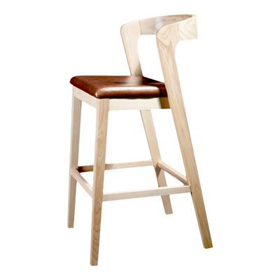 BEMARS/初森实木侘寂风北欧吧椅