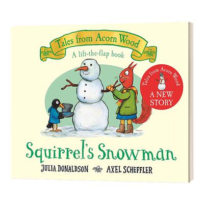 Squirrel's Snowman 橡树林的故事 松鼠的雪人 纸板书 英文原版儿童绘本