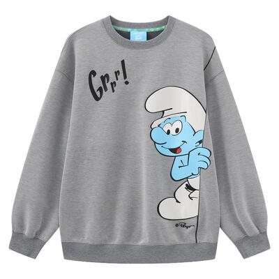 innplanet26夏新款蓝精灵系列潮流运动宽松圆领卫衣PP11HO804A