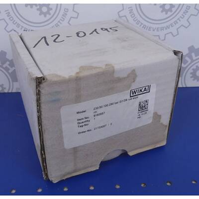 WIKA 233.50.100 250bar G12B axial Manometer 9163557 Glyzerin