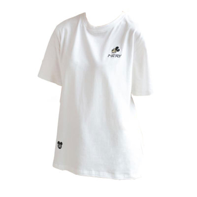 印花短袖刺绣宽松常规纯棉女夏季