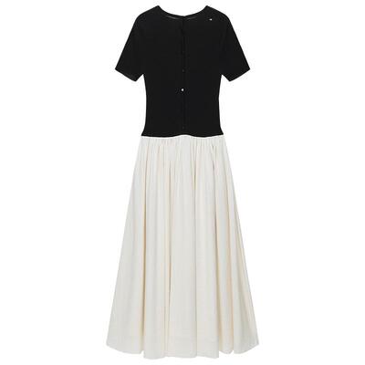 OCHIRLY欧时力假两件短袖连衣裙