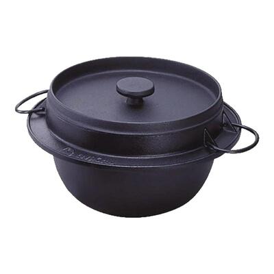 【日本直邮】Iwachu岩铸南部铁器煮饭锅5合黑色做工精致操作方便