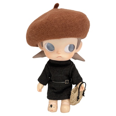 嘎子姐娃衣1/8分 zsiga黑色针织连体毛衣套装姜饼人娃衣