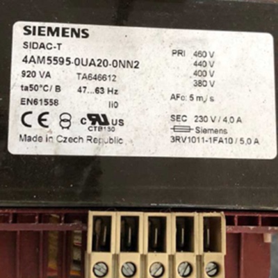 议价原装SIDAC-T PRI西门子变压器4AM5595-0UA20-0NN2  920AV