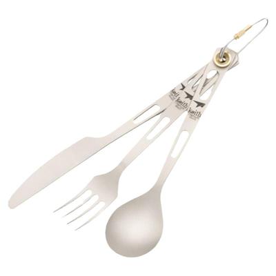 keith铠斯纯钛餐具三件套刀叉勺