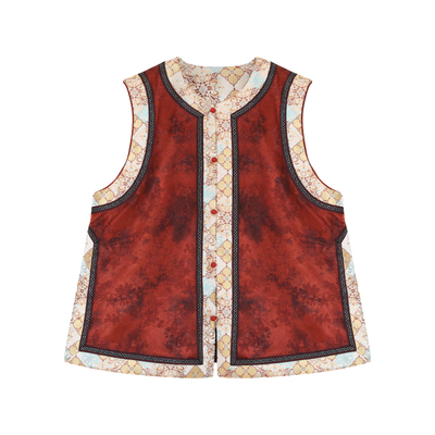 萧娘【随春】经典新中式圆领百搭国风女马夹XNA0217