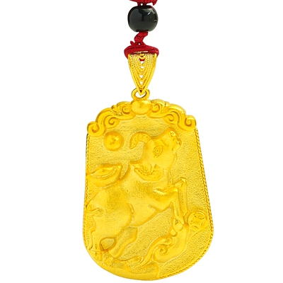 仿黄金十二生肖马虎本命年吊牌