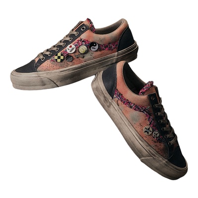 代购Vans Premium Old Skool 36做旧滑板鞋街头潮流低帮经典透气