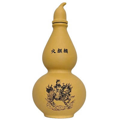 大号火麒麟土陶葫芦瓶吉祥摆件